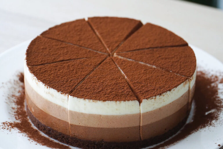 Best Triple Chocolate Mousse Cake Recipe
