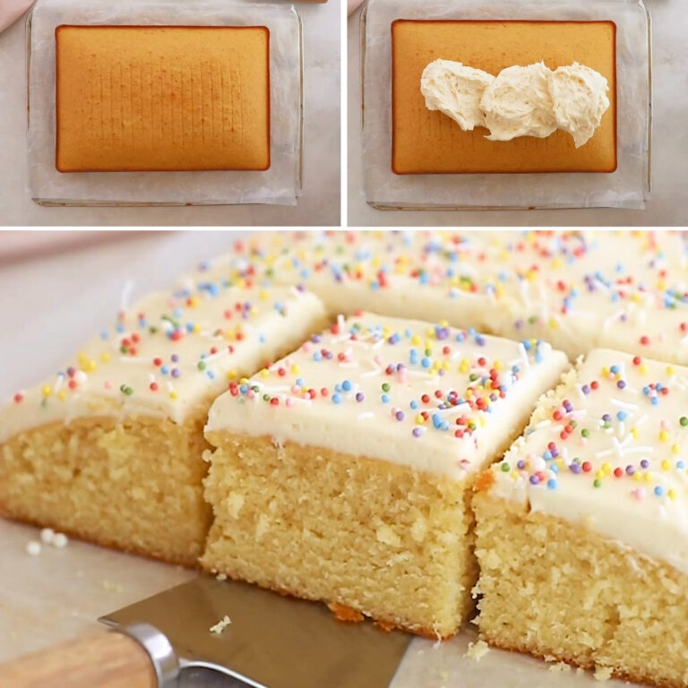 Easy Homemade Vanilla Sheet Cake Recipe